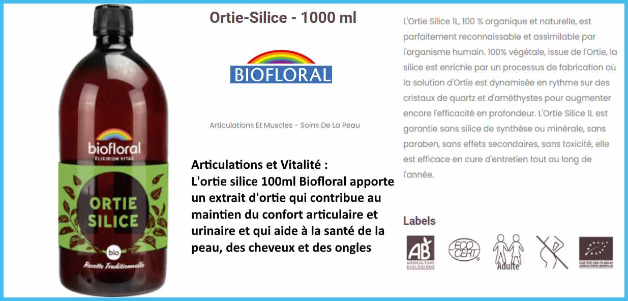 Ortie Silice en solution buvable Biofloral 1l